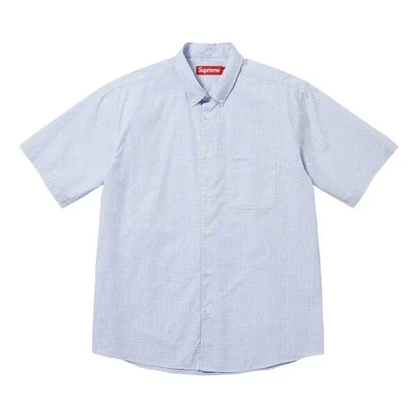 Supreme Ss26 Gingham S/s Shirt - Blue