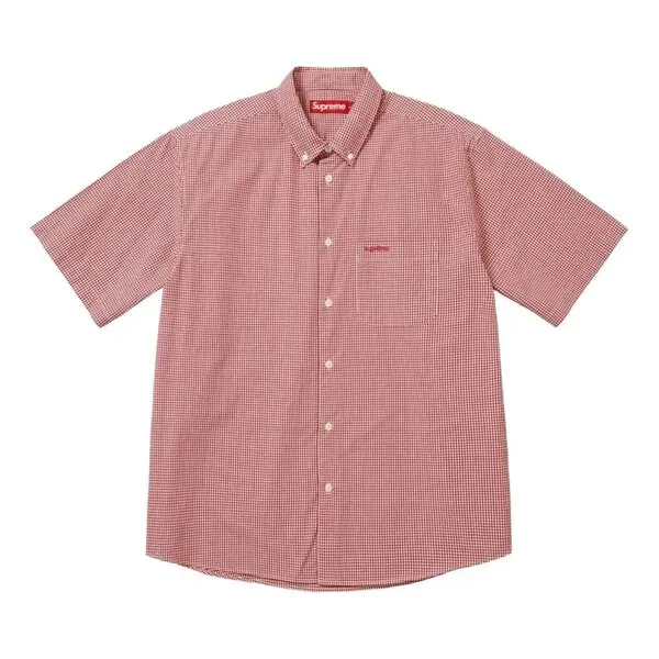 Supreme Ss26 Gingham S/s Shirt - Red
