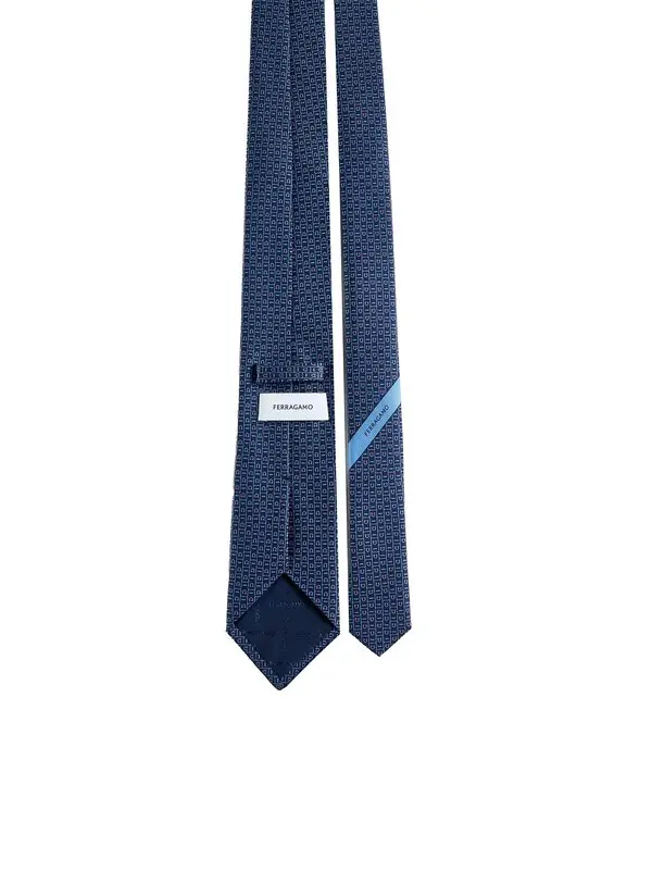 FERRAGAMO Gancini Silk Tie By