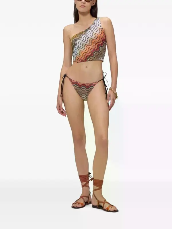 Missoni One-shoulder Viscose Lamé Blend Top
