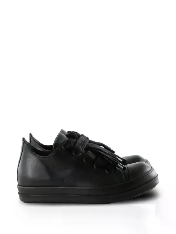 Rick Owens Jumbolace Leather Lace-up Sneakers - Black