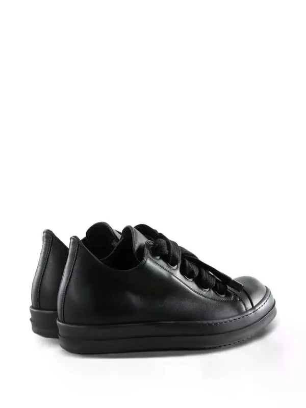 Rick Owens Jumbolace Leather Lace-up Sneakers - Black