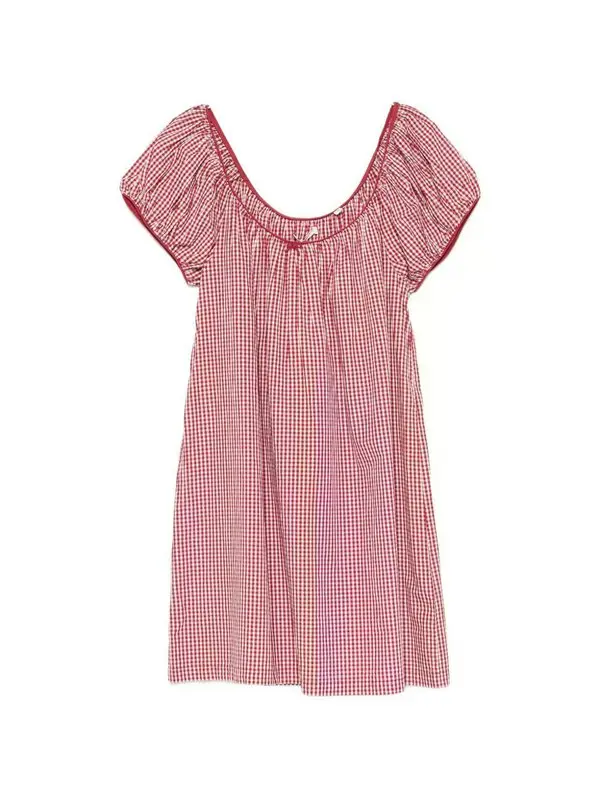 DÔEN Julia Gingham-print Mini Dress