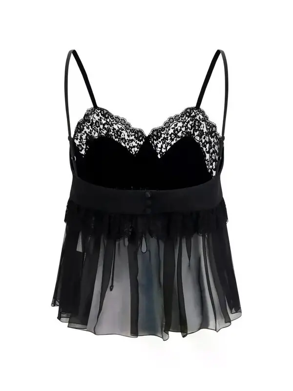 Chloé Lace-trim Silk-crepe Camisole Top