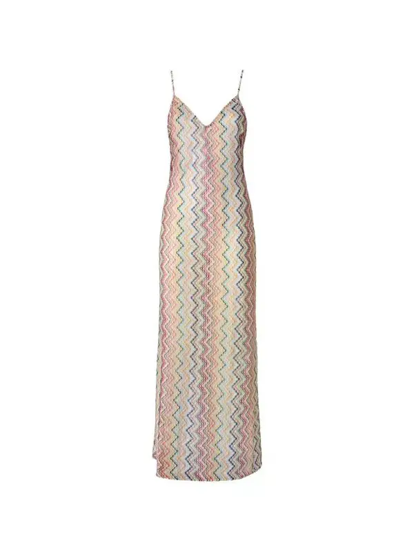Missoni Long Cover-up With Thin Straps - Neutrals