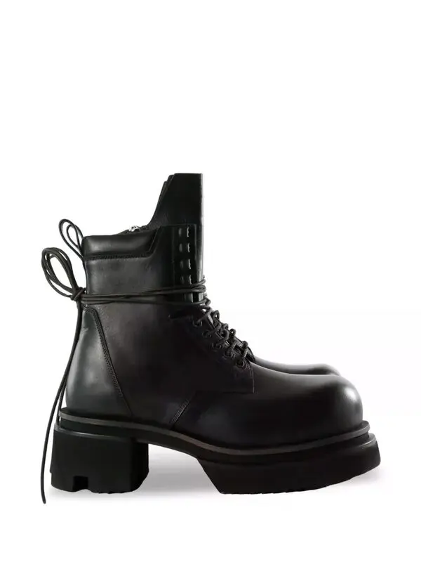 Rick Owens Lace-up Platform Boots - Black