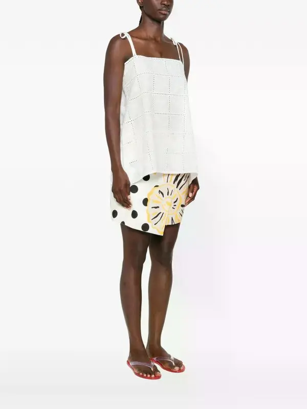 Faithfull The Brand Mora Broderie-anglaise Tie-straps Top