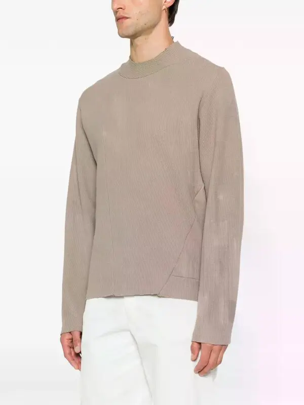 LEON EMANUEL BLANCK Ribbed Knit Panelled Sweater