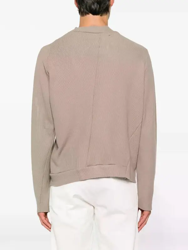 LEON EMANUEL BLANCK Ribbed Knit Panelled Sweater