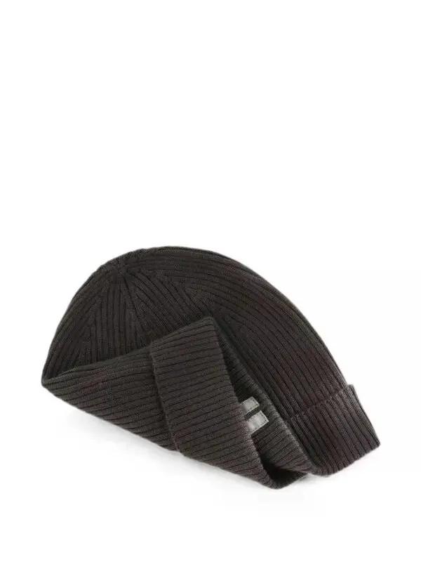 Rick Owens Ribbed-knit Cashmere Beanie Hat