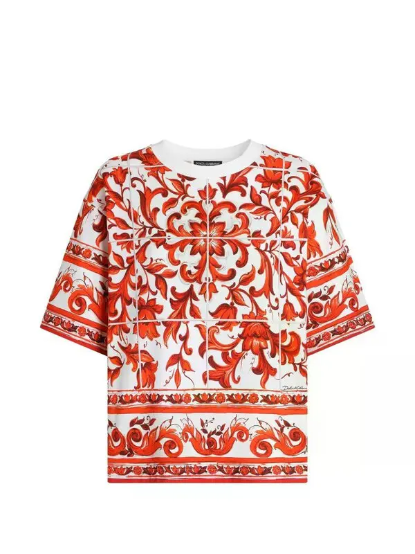 Dolce & Gabbana Majolica-print Jersey T-shirt