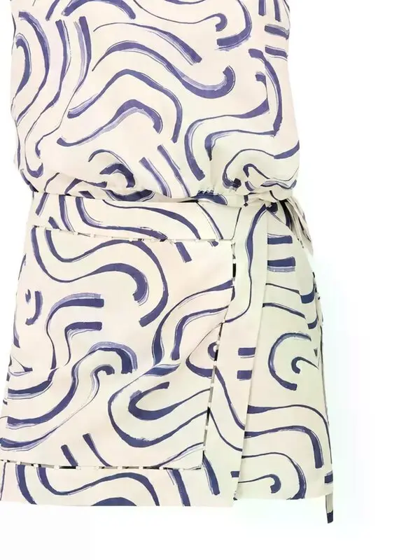 Alexis Sirenza Abstract-print Mini Dress - Neutrals