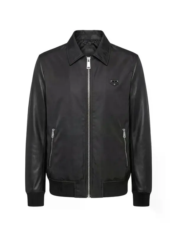 Philipp Plein Nylon Coster Bomber Jacket - Black