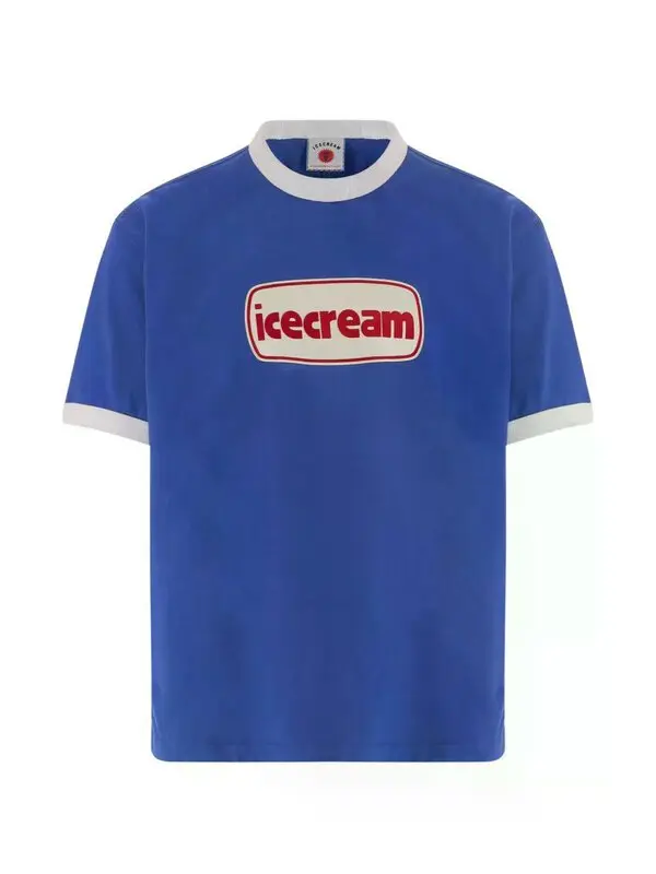 ICECREAM Logo-print Ringer T-shirt
