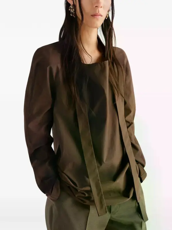 LEMAIRE Ascot Blouse In Washed Cotton Silk