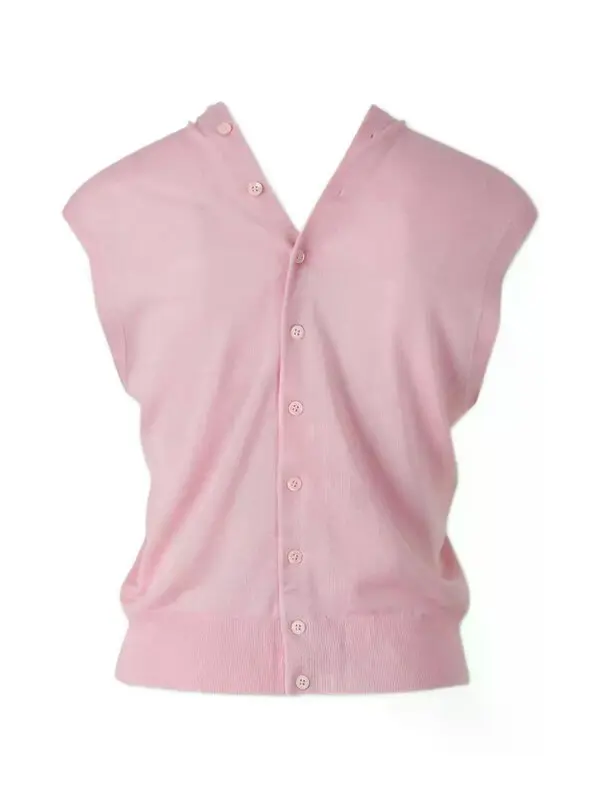 Alexander Wang Sleeveless V-neck Cardigan - Pink