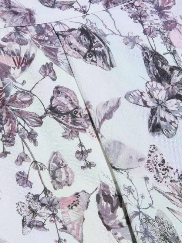 L'Agence Sylie Butterfly-print Shorts
