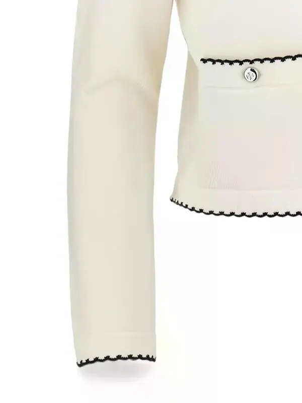 Tory Burch Kendra Scallop-trim Button-up Cardigan