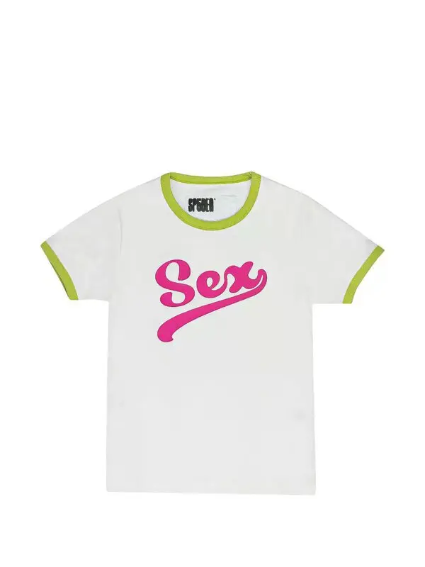 SP5DER Logo-print Ringer-detail T-shirt
