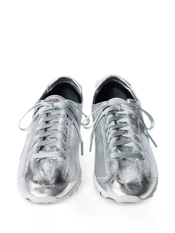 Jacquemus The Tennis Metallic Sneakers - Silver