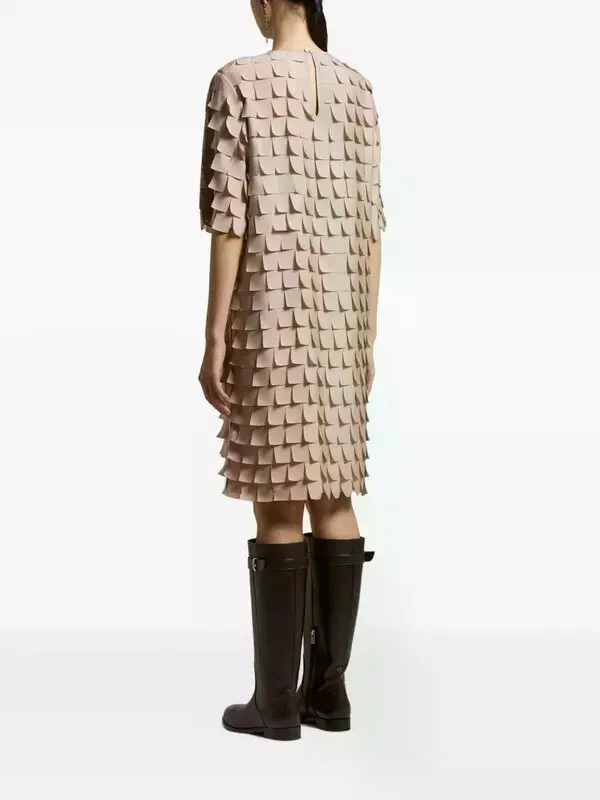 Peserico Laser-cut Tiered Mini Dress