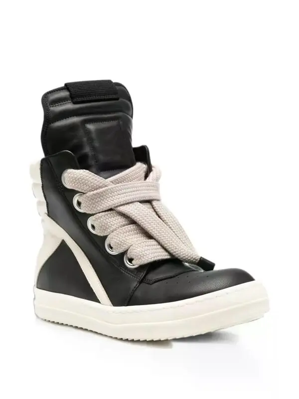 Rick Owens Geobasket Lace-up High-top Sneakers - Black