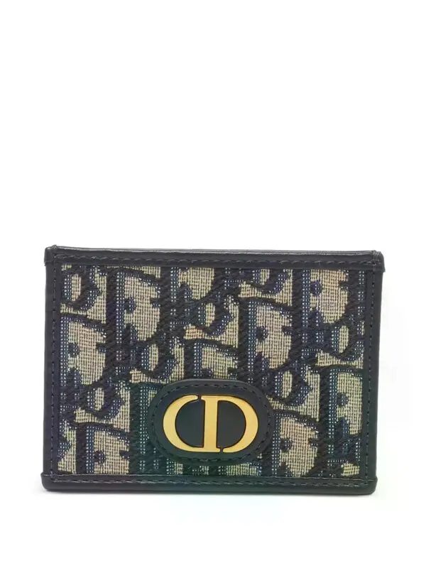 Dior 2022 30 Montaigne Oblique Card Holder - Blue