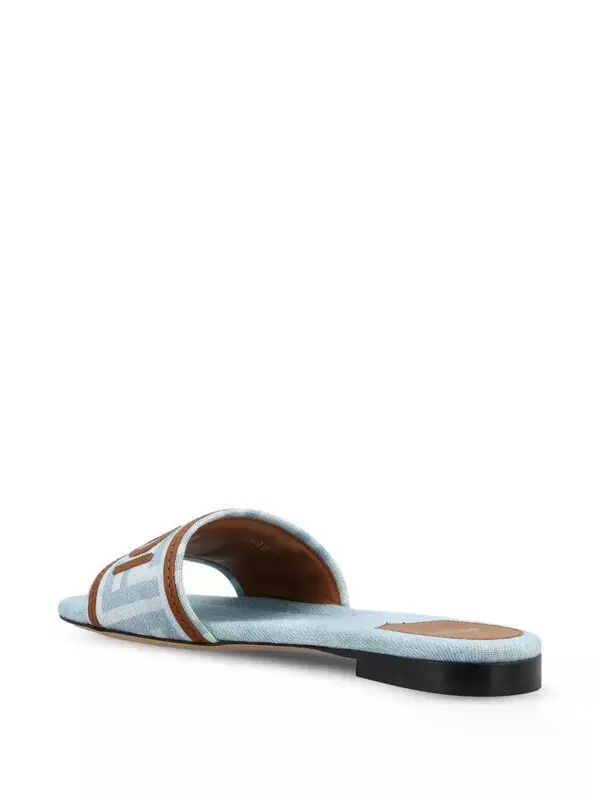 Fendi Sunshine Ff Motif Logo Patch Sandals
