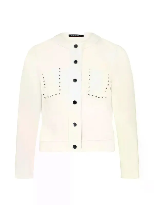 BETTY BARCLAY Stud-embellished Floral-embroidered Jacket