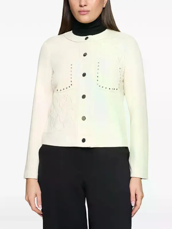 BETTY BARCLAY Stud-embellished Floral-embroidered Jacket