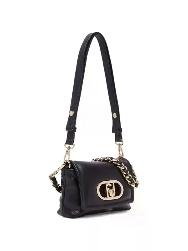 Liu Jo Lapuffy Small Bag With Chain Detail - Black