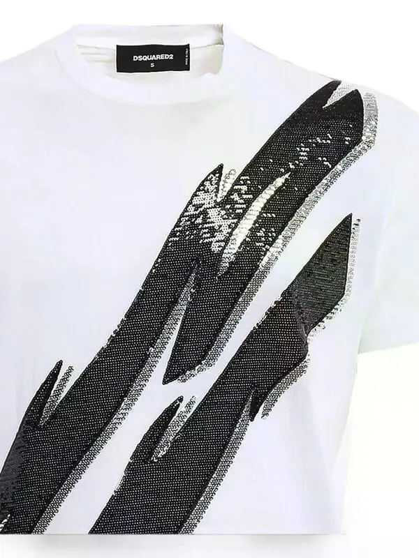 Dsquared2 Sequin Embroidered T-shirt