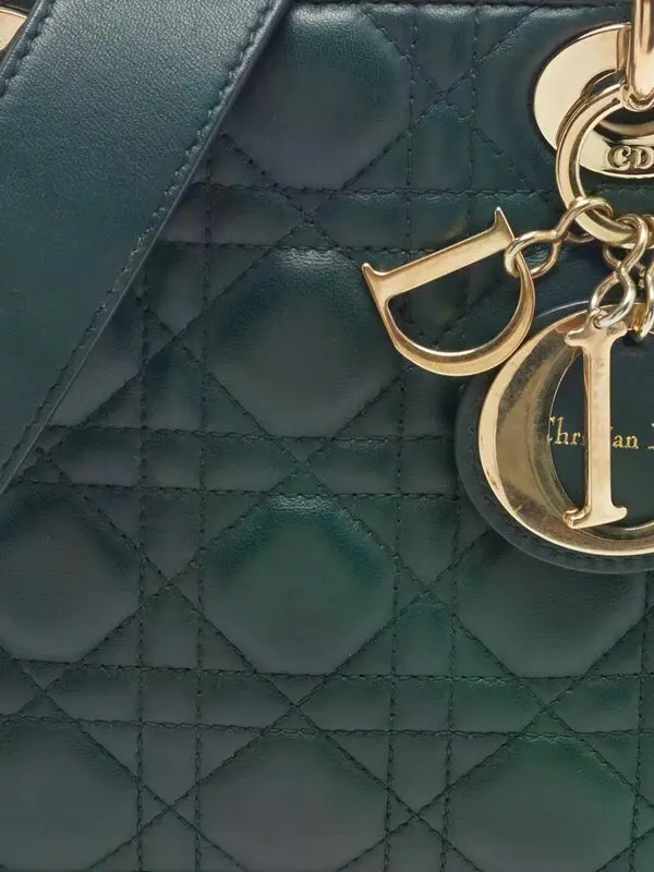 Dior Lady Small Leather Tote Bag - Green