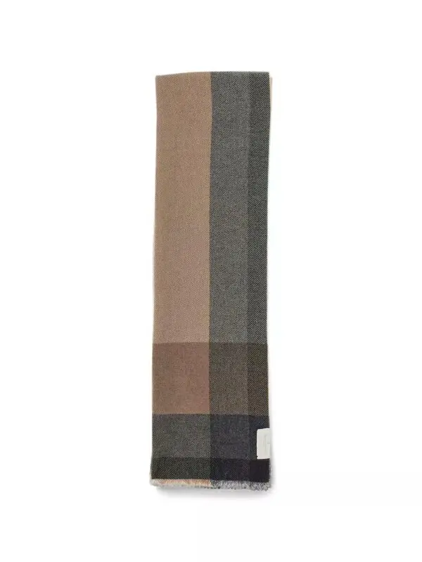 Brunello Cucinelli Check Frayed Scarf