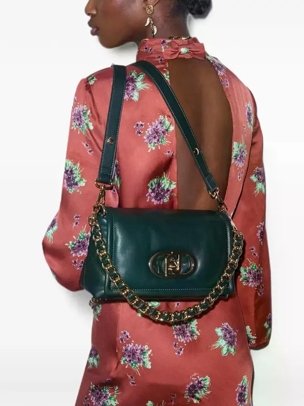 Liu Jo Medium Lapuffy Bag With Quilted Design And Chain Strap - Green