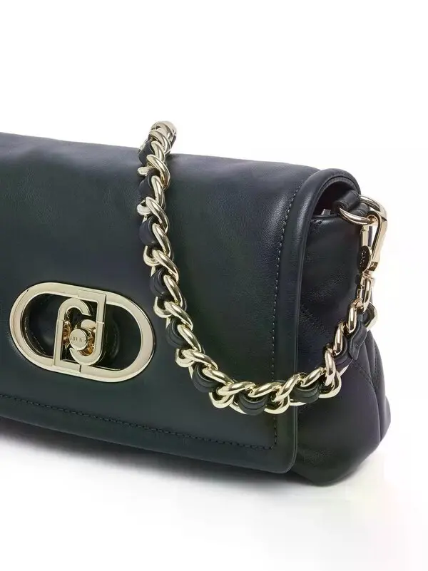 Liu Jo Medium Lapuffy Bag With Quilted Design And Chain Strap - Green