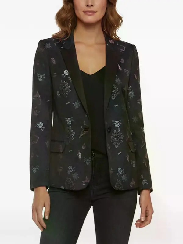 Zadig&Voltaire Victor Jac Tattoo Jacquard Blazer - Blue