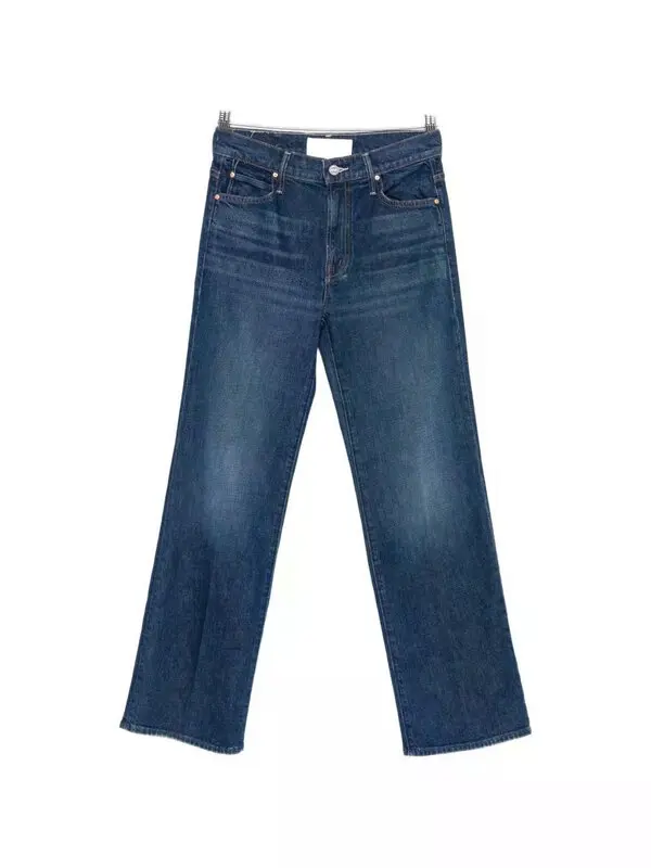MOTHER Faded-effect Whiskered Jeans - Blue