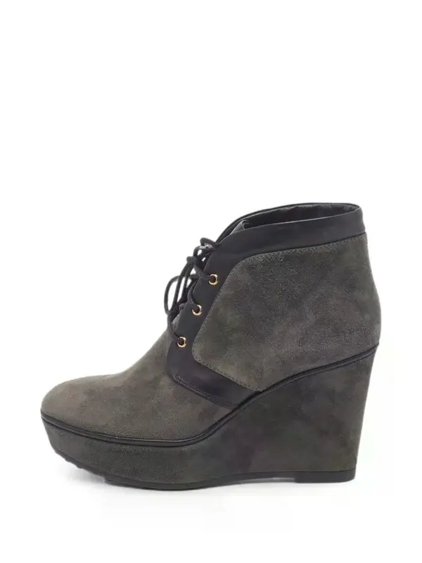 TOD'S Lace-up Wedge Boots