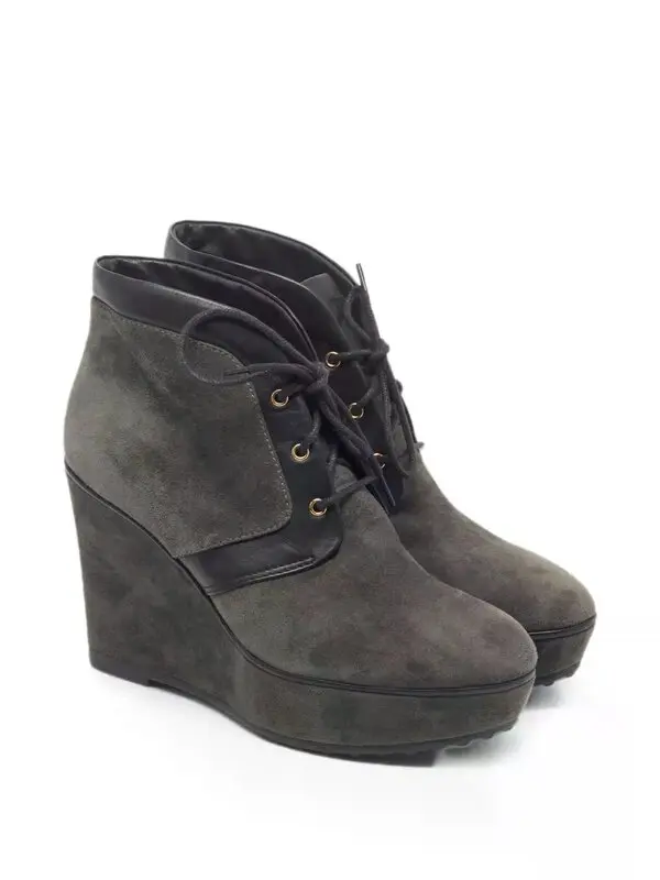 TOD'S Lace-up Wedge Boots
