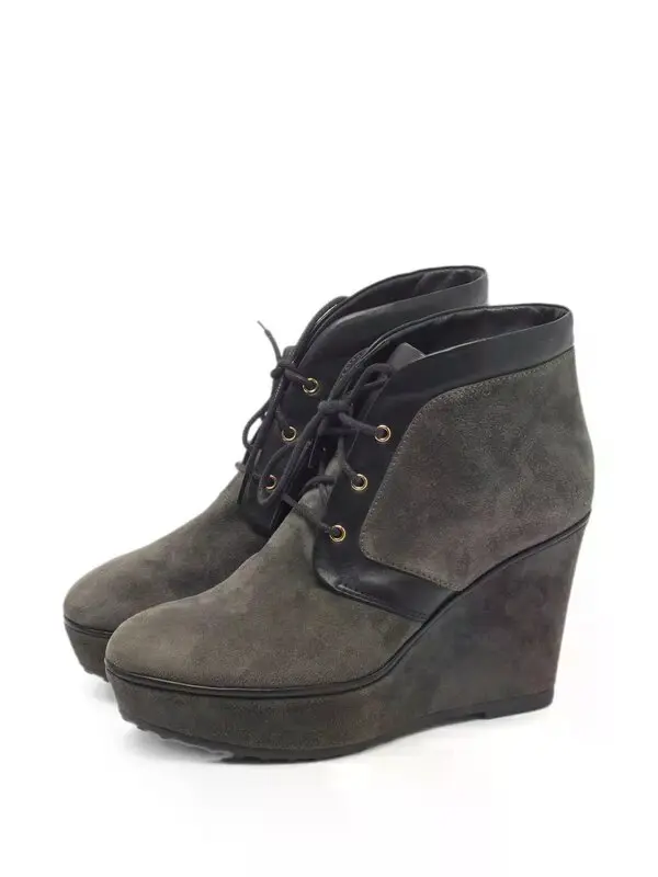 TOD'S Lace-up Wedge Boots