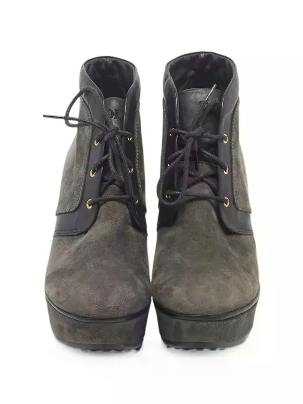 TOD'S Lace-up Wedge Boots
