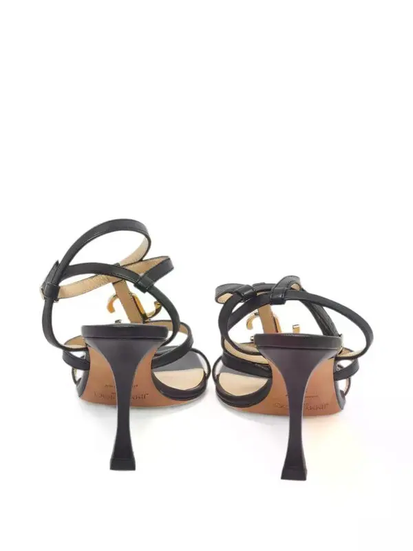 JIMMY CHOO Jc 90 Leather Heeled Sandals