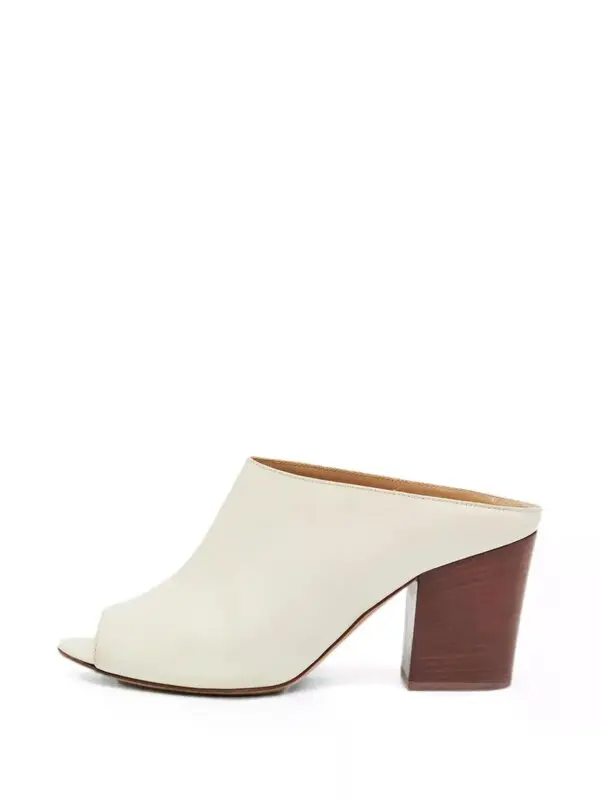 SERGIO ROSSI Leather Heeled Mules