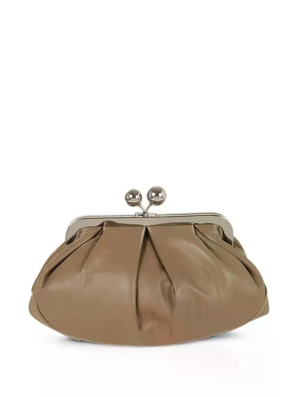 Max Mara Pasticcino Pleated Clutch Bag - Neutrals