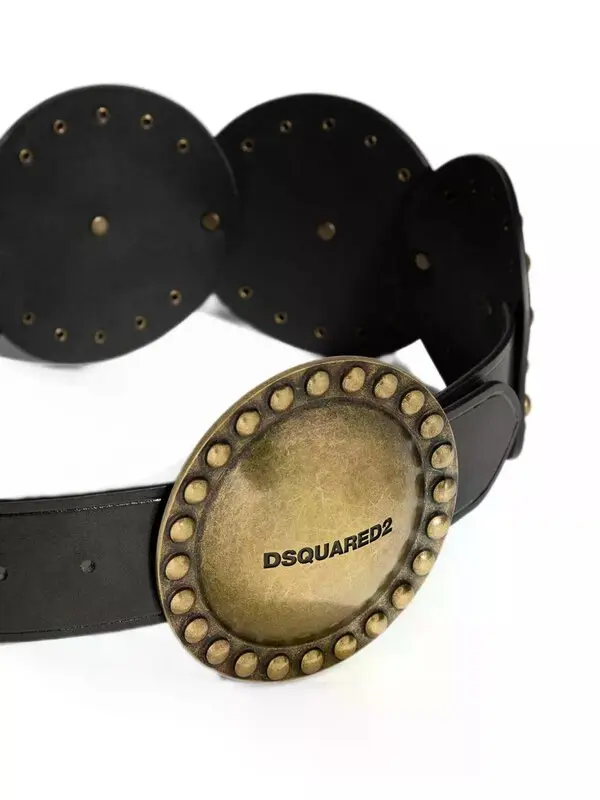 Dsquared2 Oversized Studded Leather Belt