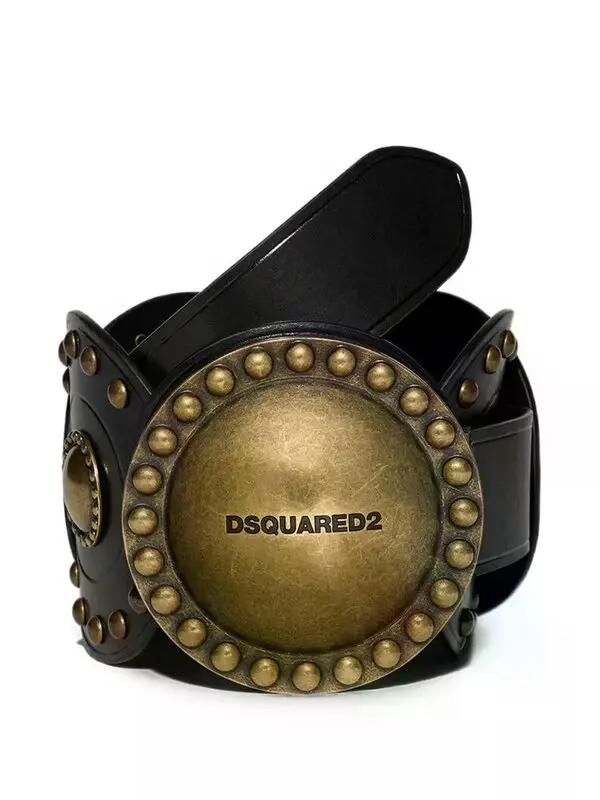 Dsquared2 Oversized Studded Leather Belt - Black