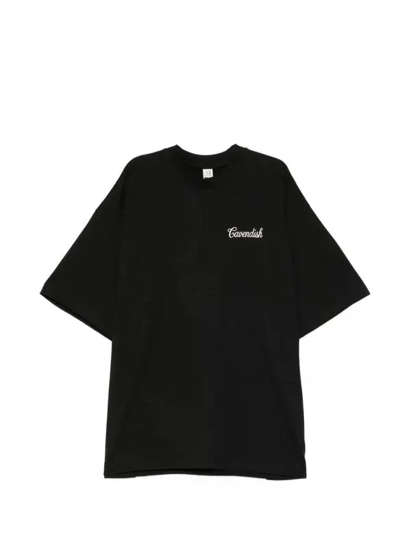 CAVENDISH Logo-embroidered T-shirt