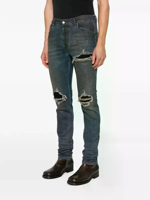 Amiri Ultrasuede Mx1 Distressed Slim-fit Jeans