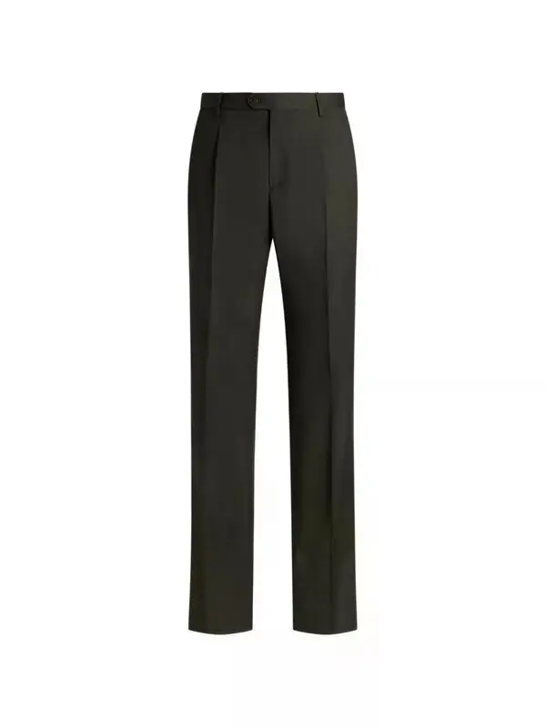 Etro Cool Wool Trousers With Crease Detail - Grey